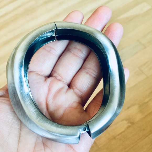 Fashion Jewelry | Jewelry | Brushed Metal Bold Modern Industrial Cuff ...